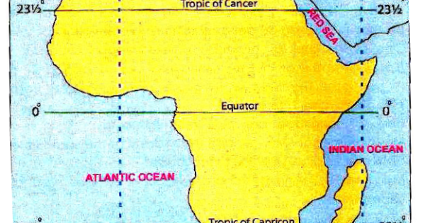Map Of Africa With Latitude And Longitude Lines